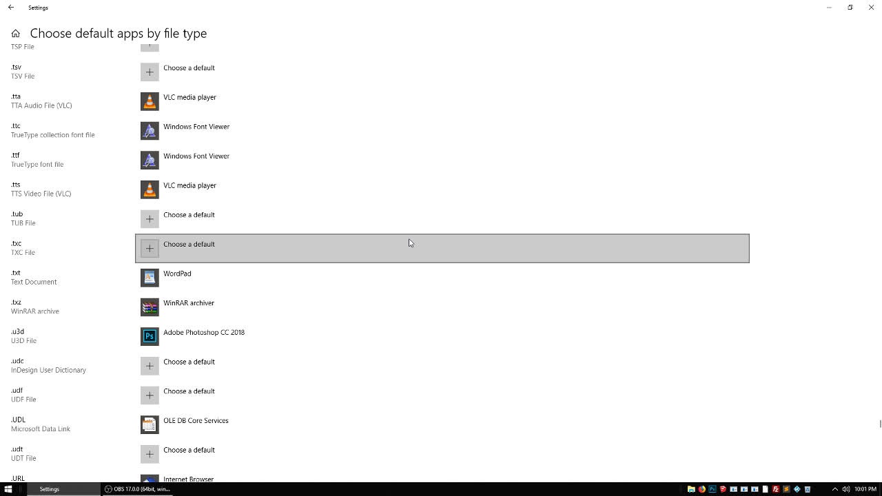 Windows 10 - Can't change default file type