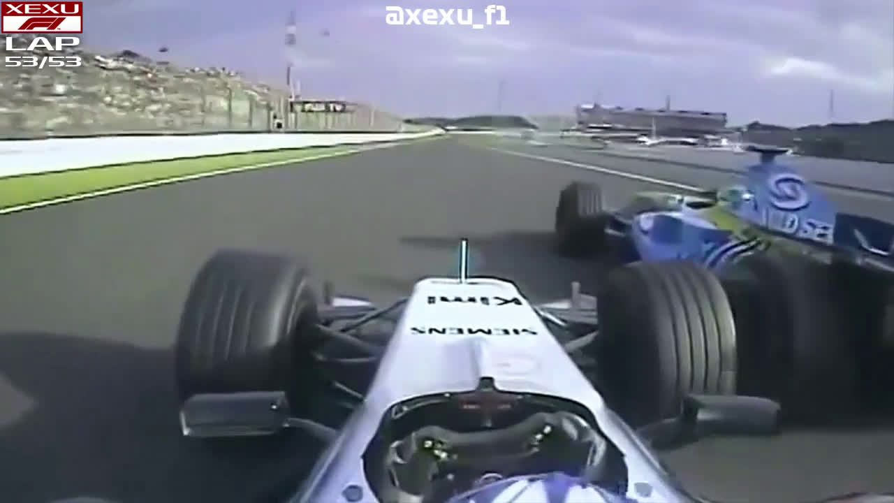 Japan 2005 Race Raikkonen passes Fisichella Onboard