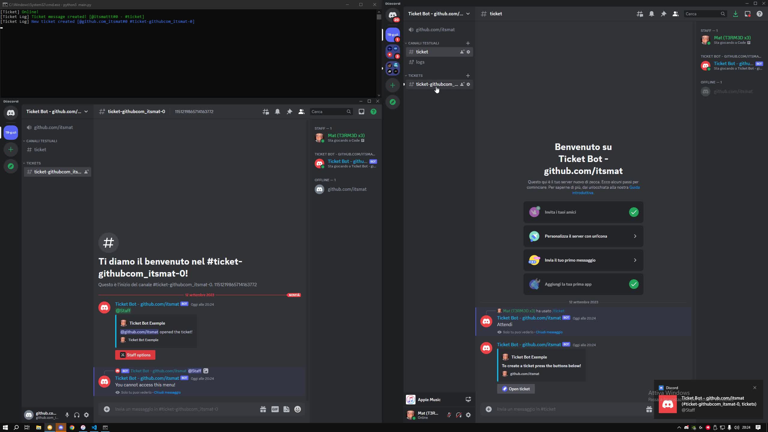 Watch Preview Ticket Bot - github.com/itsmat | Streamable