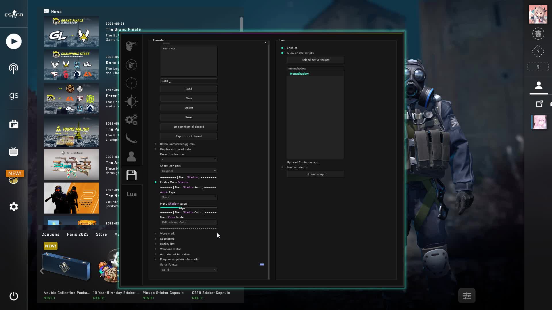 Watch GameSense Menu Shadow | Streamable