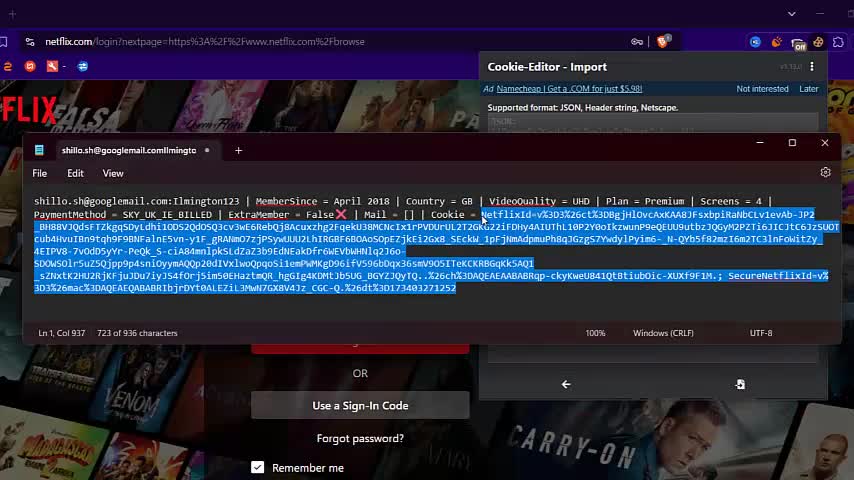 Watch netflix cookie tutorial | Streamable