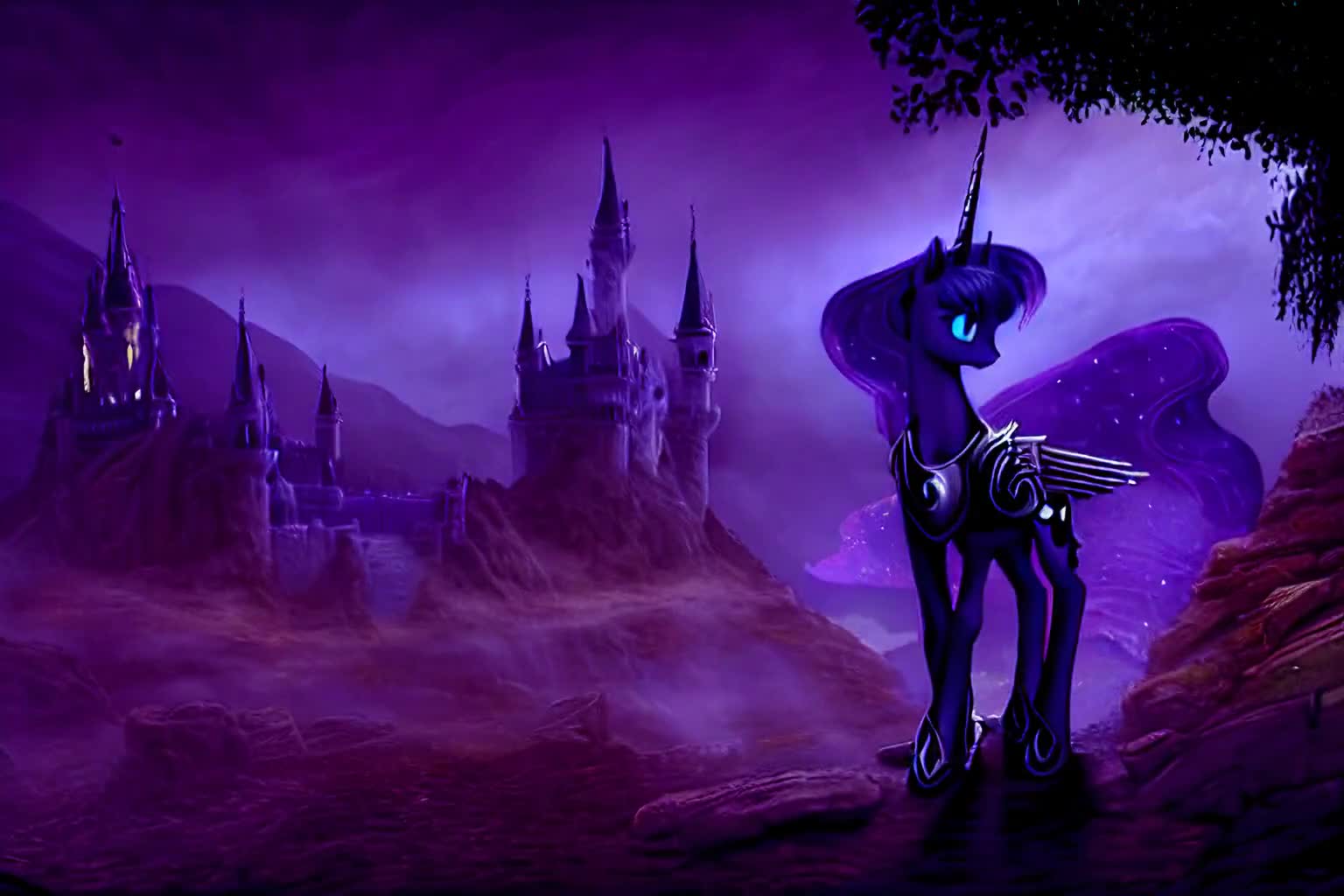Stable Diffusion - Princess Luna Castle timelapse