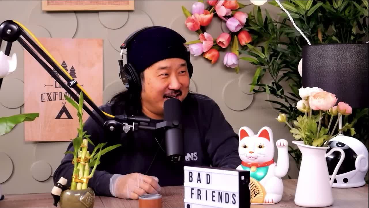 Bobby tells Andrew the John Cho Asian accent story.