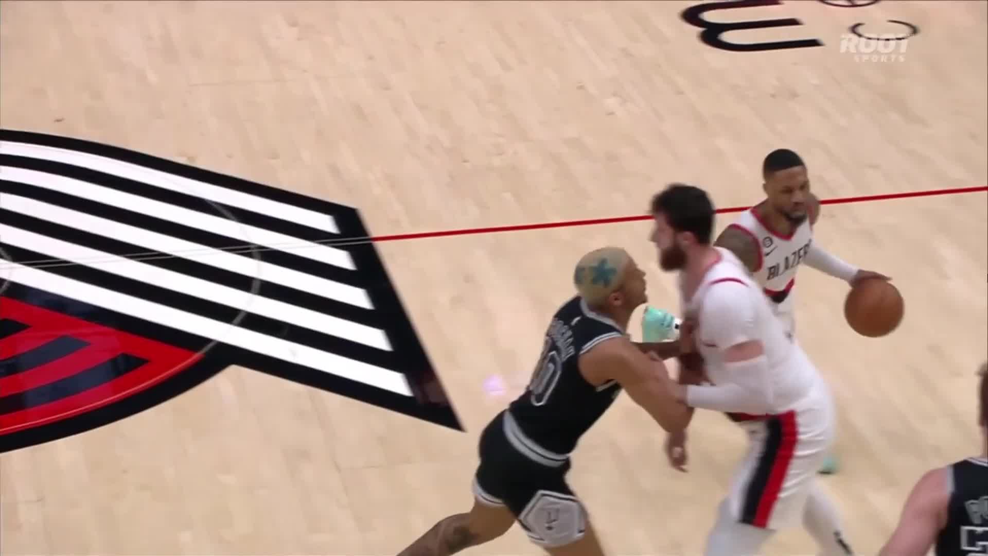 Dame hits Nurk with the perfect pass in the PnR and Nurk goes in for ...