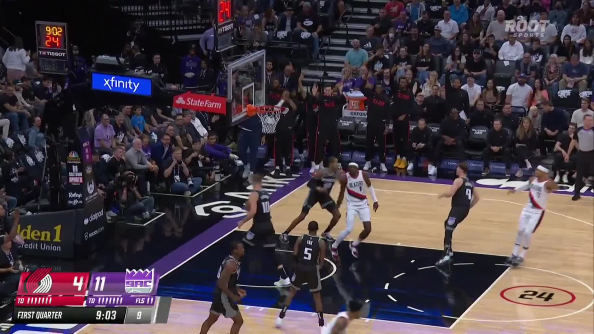 Ant misses the huge dunk but hits the three and then throws down the ...