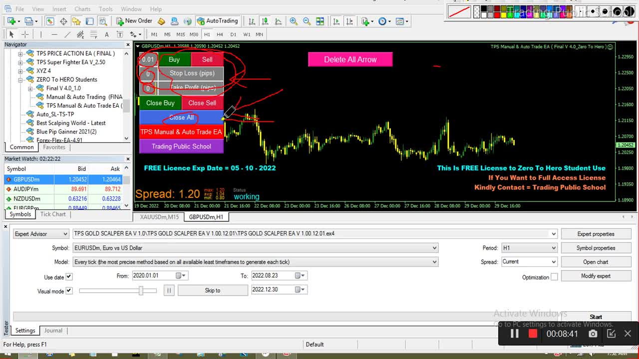 FREE TRADING INDICATOR MANUAL SEMI AUTO EA FULL SETUP