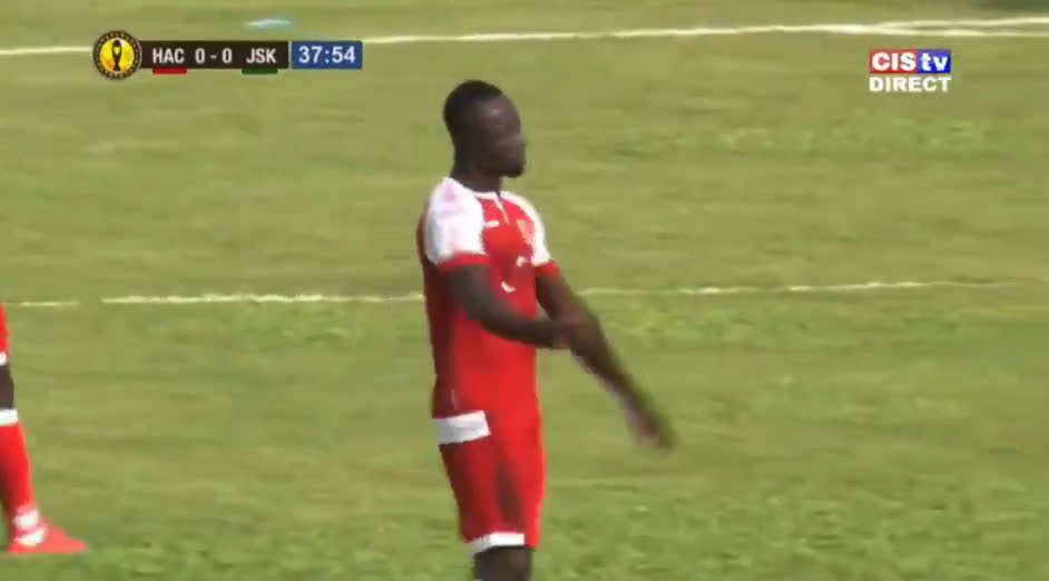 Watch A Horoya AC player almost scores the most incredible own goal ...