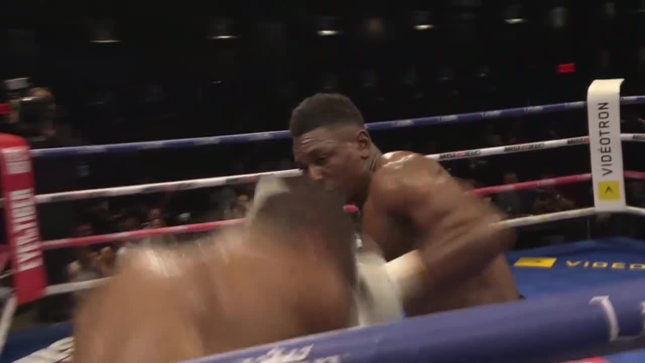 Christian Mbilli (22-0, 20 KO's) knocks down DeAndre Ware three times ...