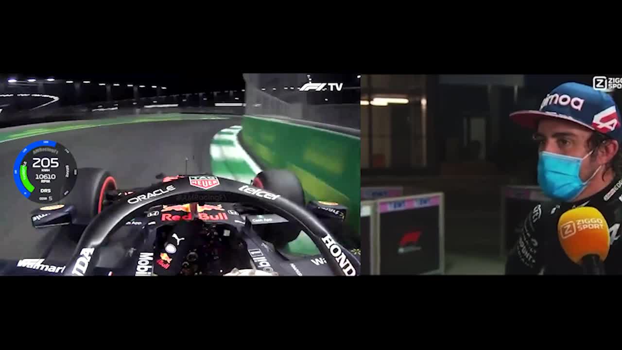 Alonso Reaction Synced with Lap