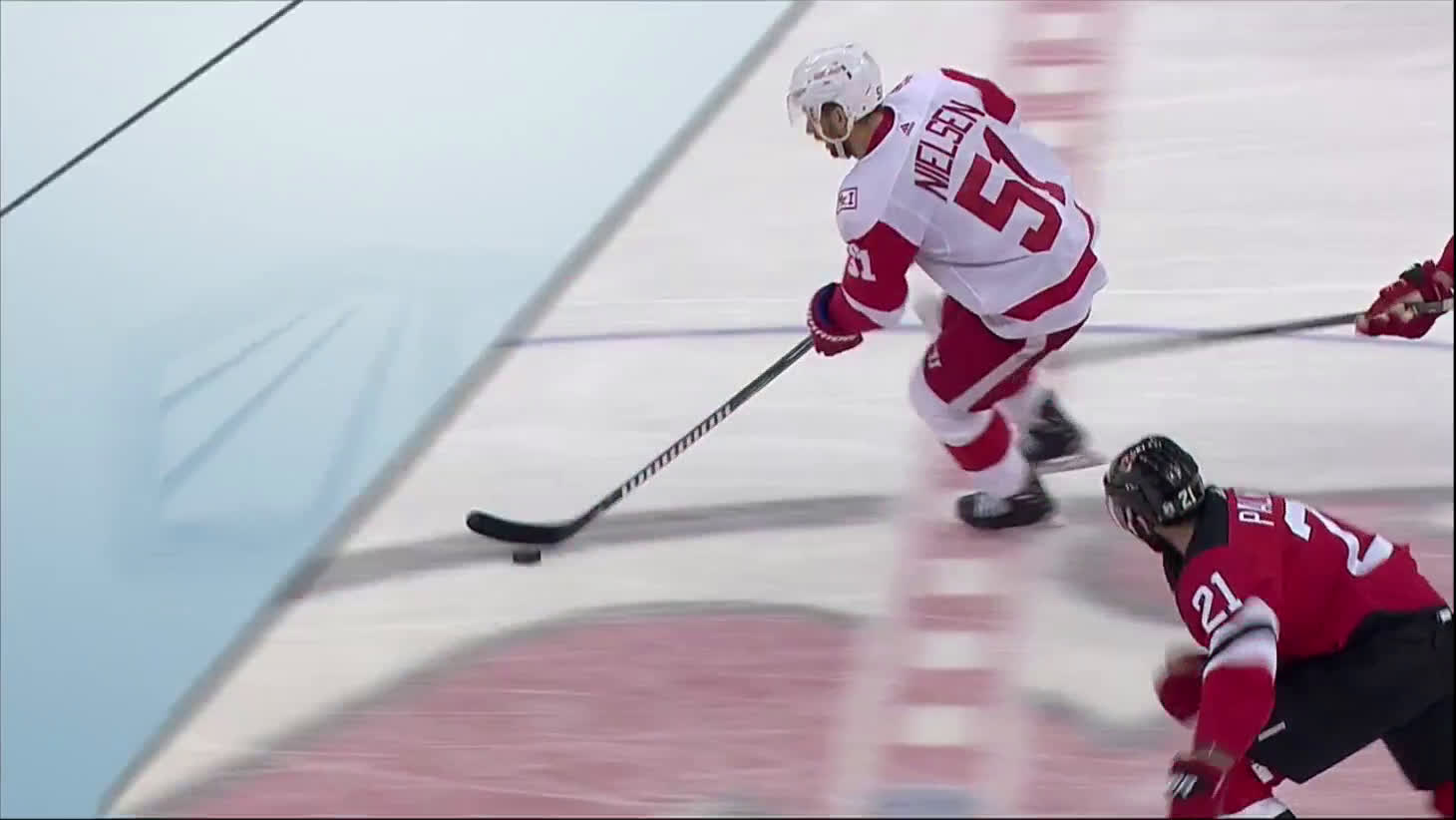 Cory makes a smooth glove save while Devils are on the PP