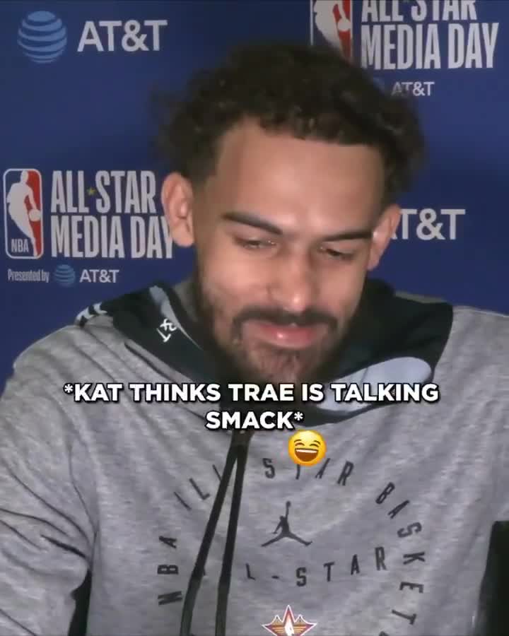 Watch Atlanta Hawks - KAT thought Trae was talking smack about the Knicks 😂 | Streamable