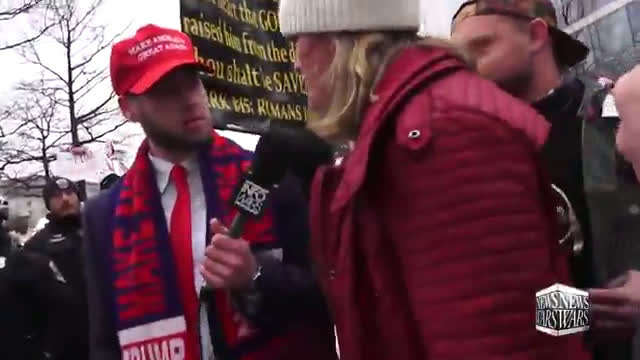 MAGA hat guy gets grabbed by the nuts
