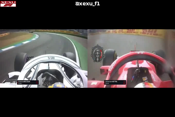 Watch Germany 2018 Ericsson Vettel incident Onboard comparison | Streamable