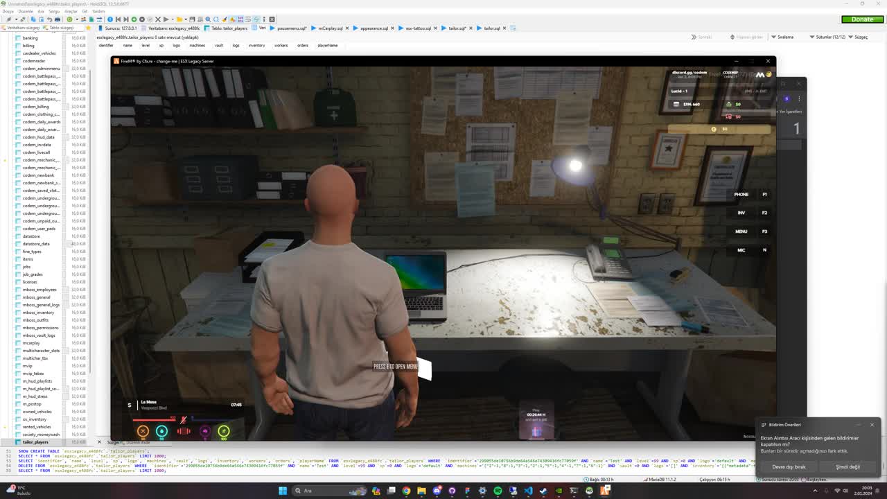 Watch codem-tailorjob - WIP https://discord.gg/codem | Streamable