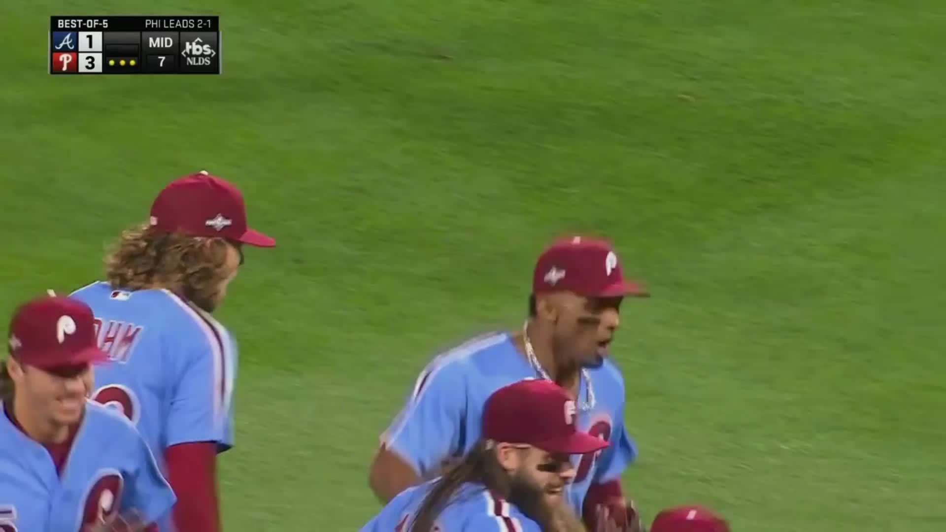Johan Rojas makes the catch and the Phillies get out of a bases loaded ...