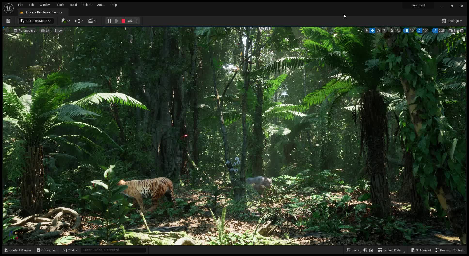 Watch Rainforest - Unreal Editor 2023-08-03 21-08-52 | Streamable