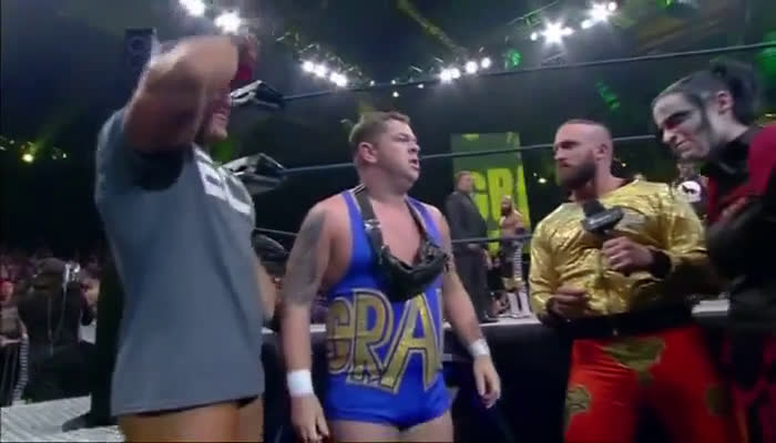 EC3 going crazy during Grado's entrance [TNA One Night Only: World Cup ...