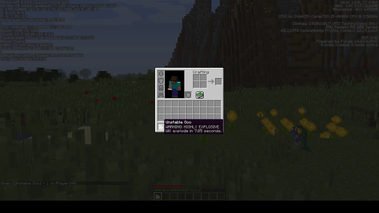 Highly stable goo substance.