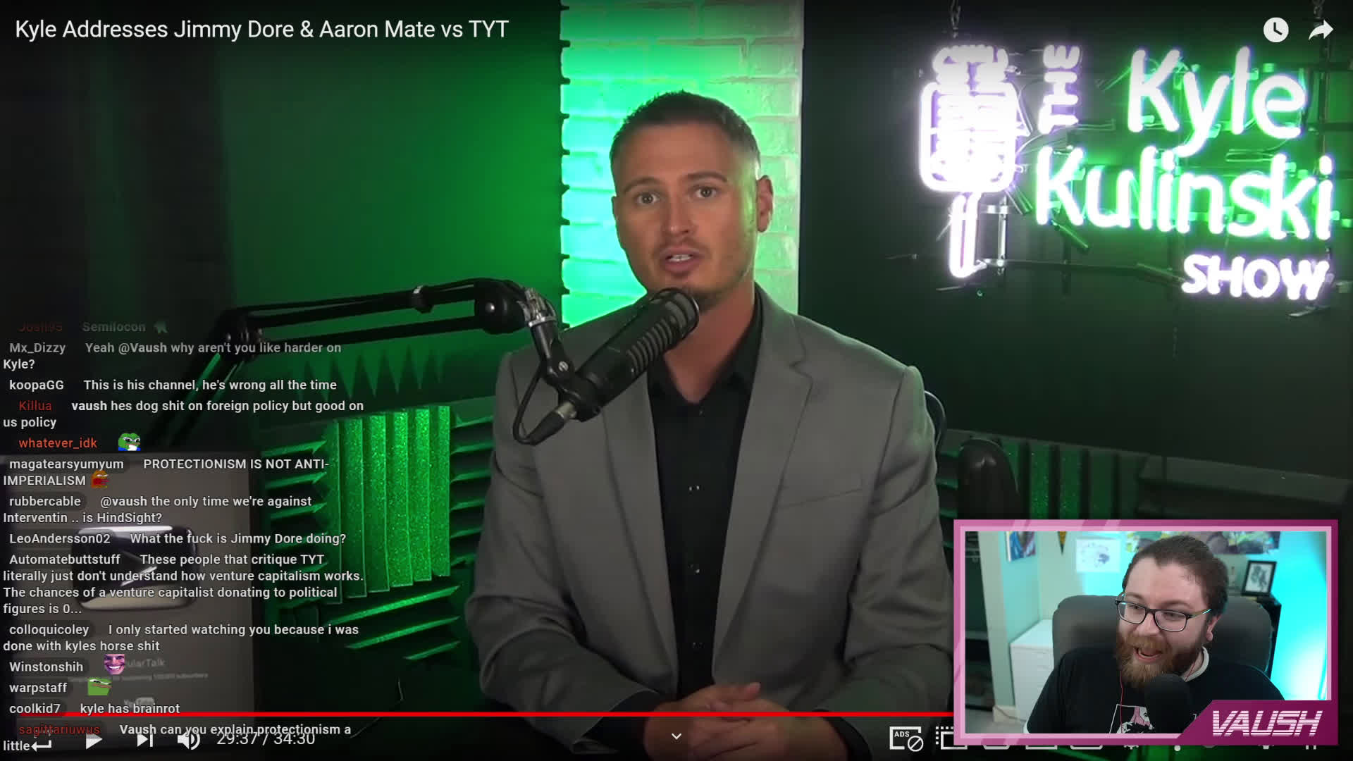 Watch Vaush realizing he doesn't agree with Kyle Kulinski on any policy issue | Streamable