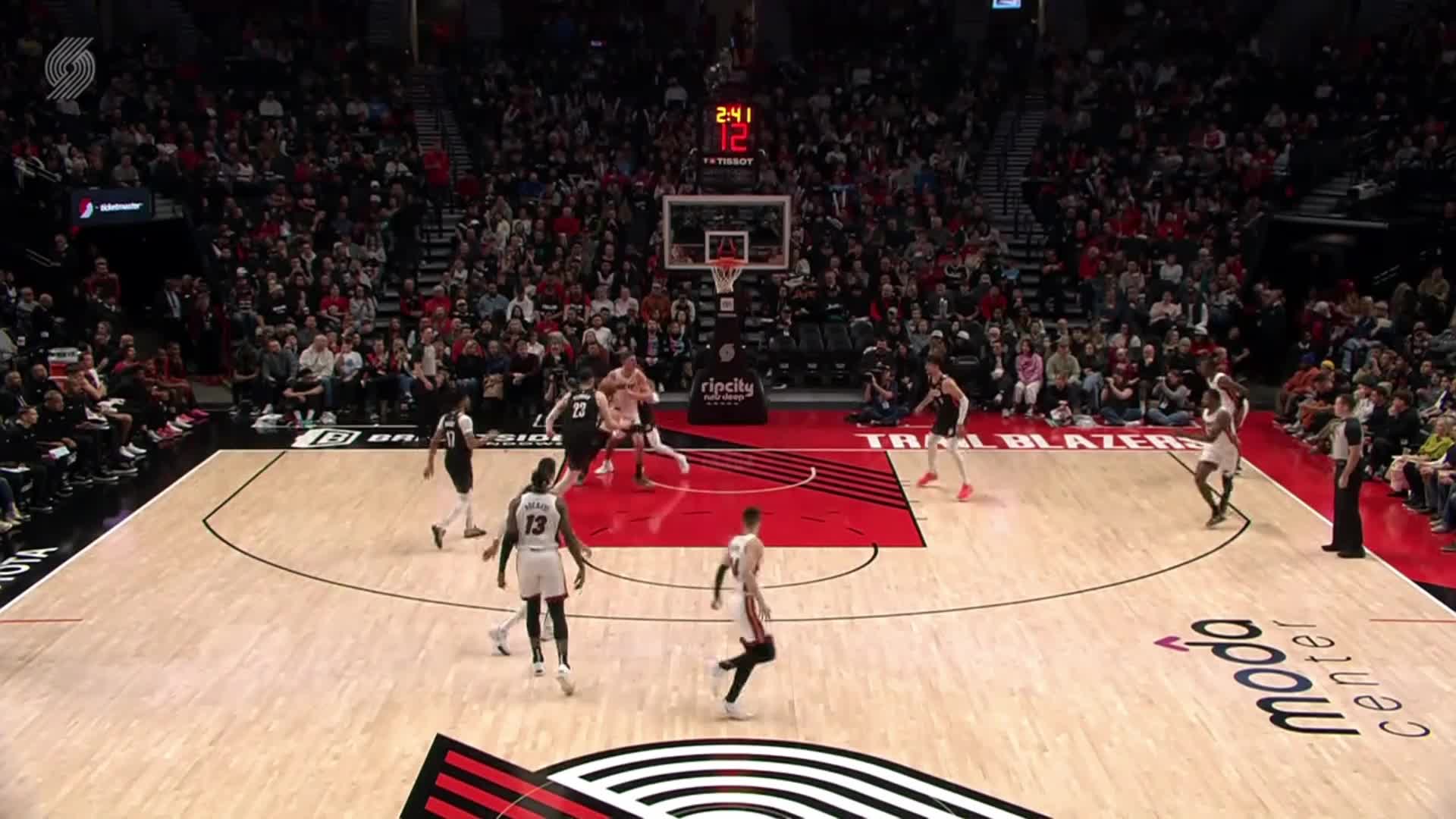 Watch Deni gets the steal and then Sharpe throws a mid-air behind the head drop pass to Clingan ...