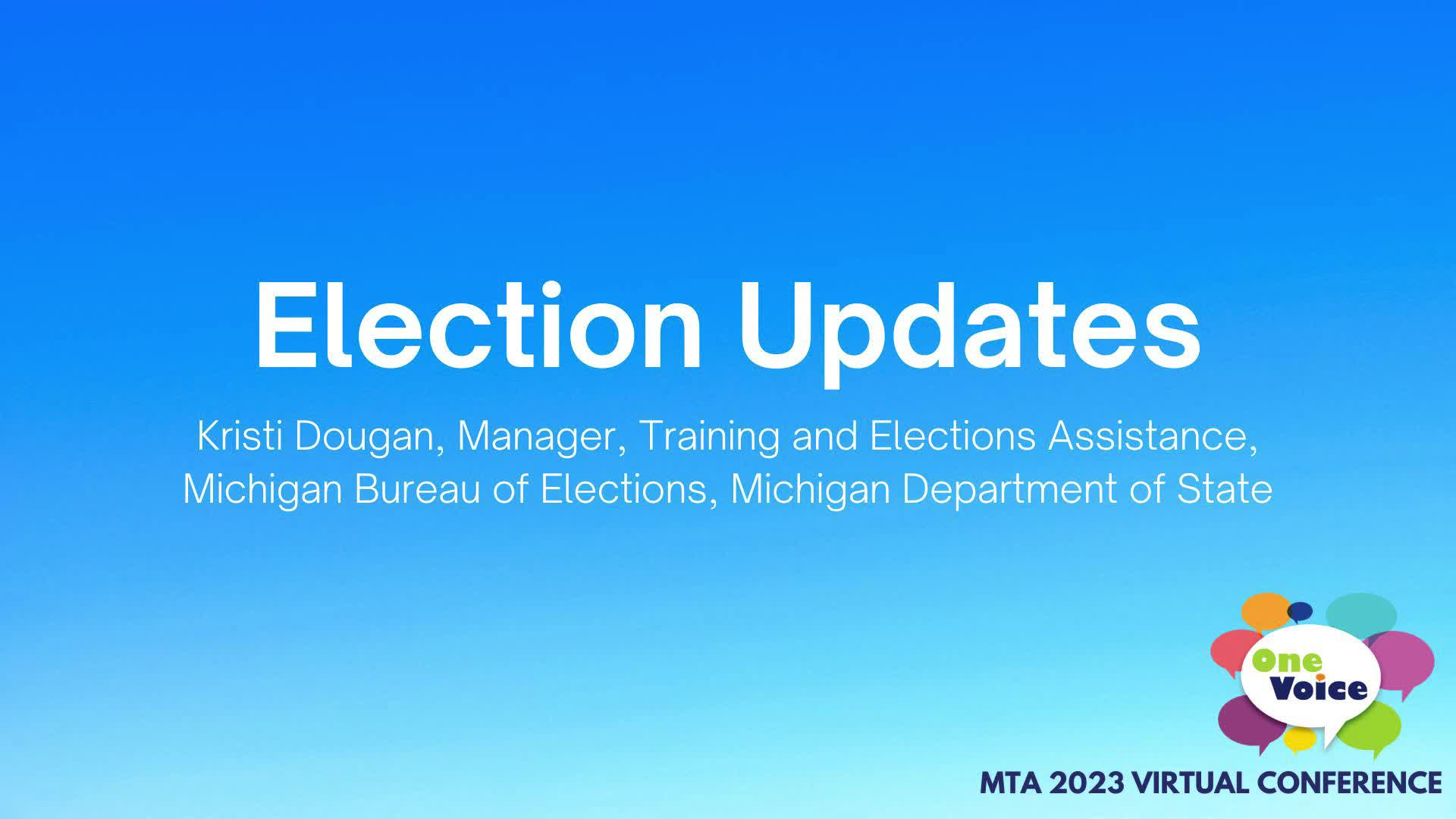 2023 Virtual Conference- Elections Update