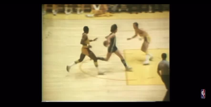 Watch “Pistol” Pete Maravich using gather step. 1970s. | Streamable