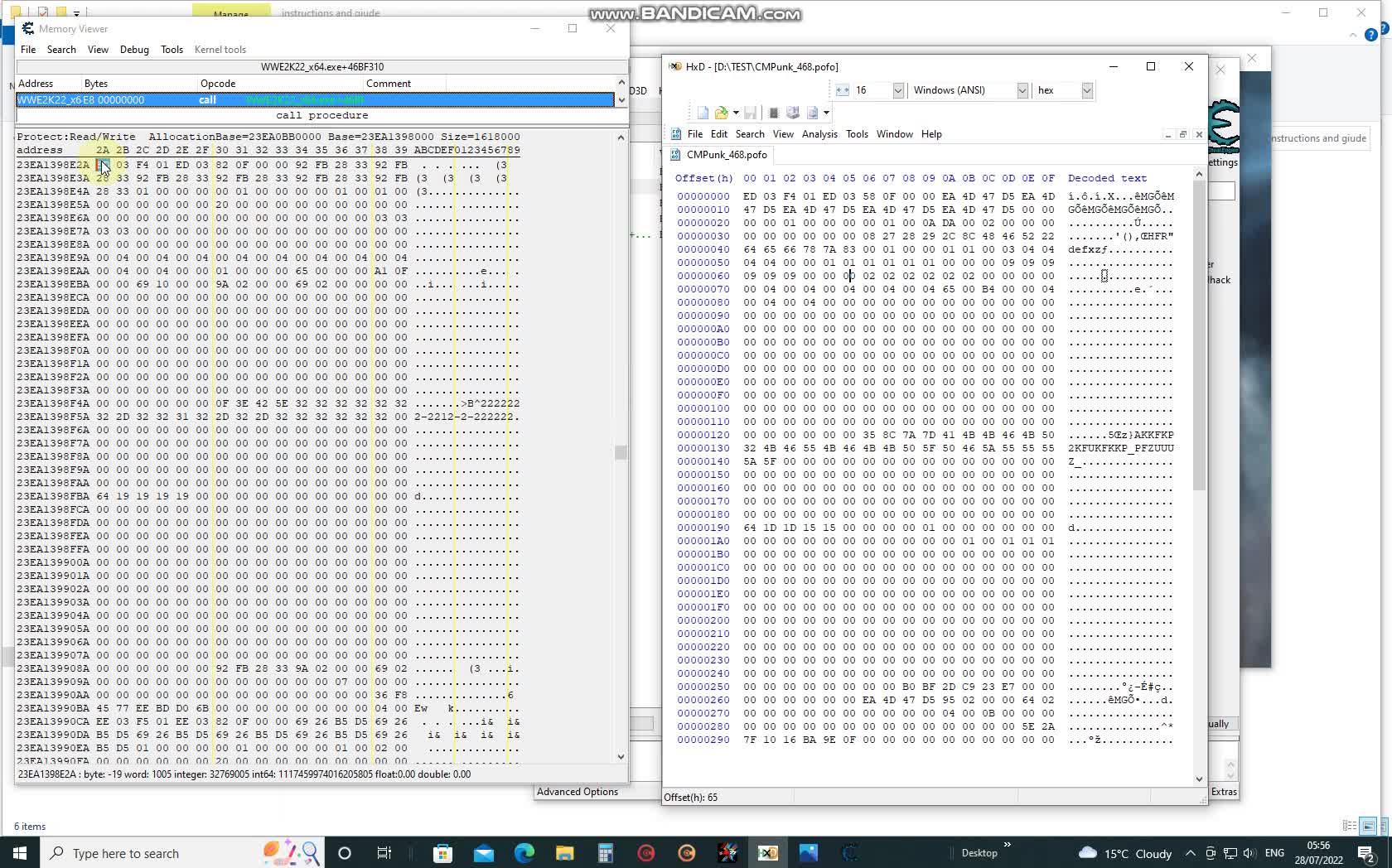 Installing a pofo file in another slot using cheatengine.(placeholder mod)