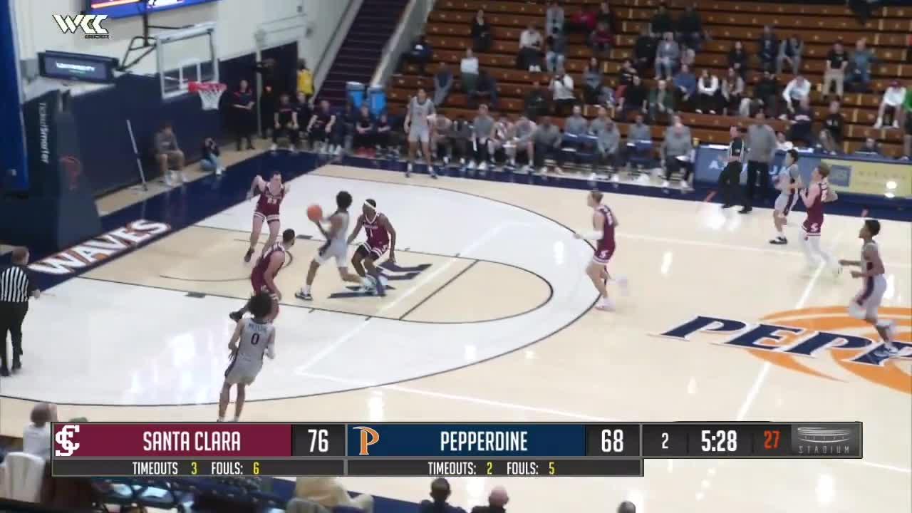 Max Lewis - drive and kick vs. Santa Clara