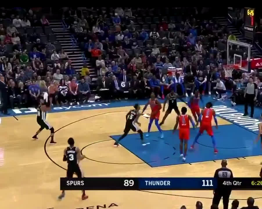 OKC vs Spurs: Perfect ball movement ended with a wide open airball