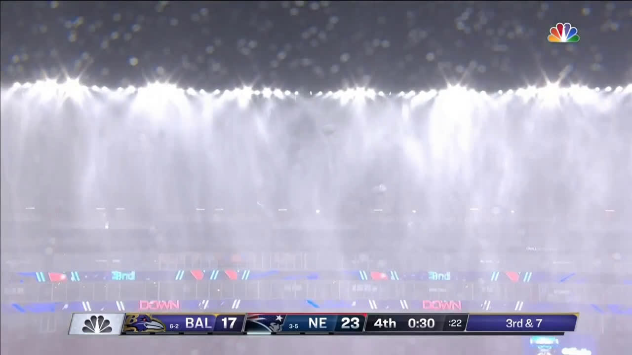 [Highlight] Insane amounts of rain in the Patriots/Ravens game.