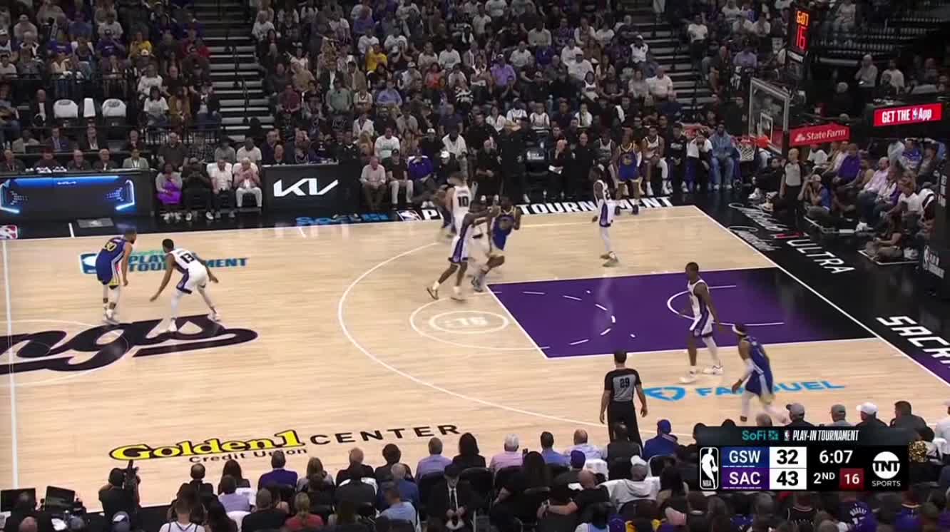 Watch steph trapped, dray short roll lob to wiggs disrupted | Streamable