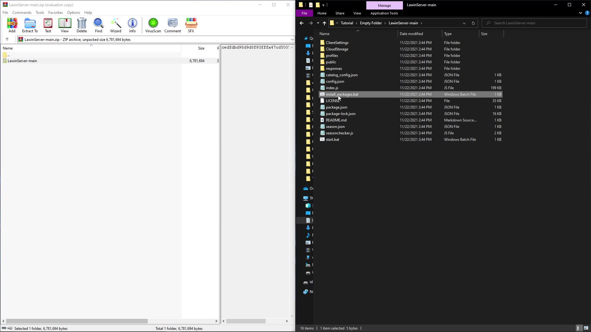 step 1 (install lawinserver)