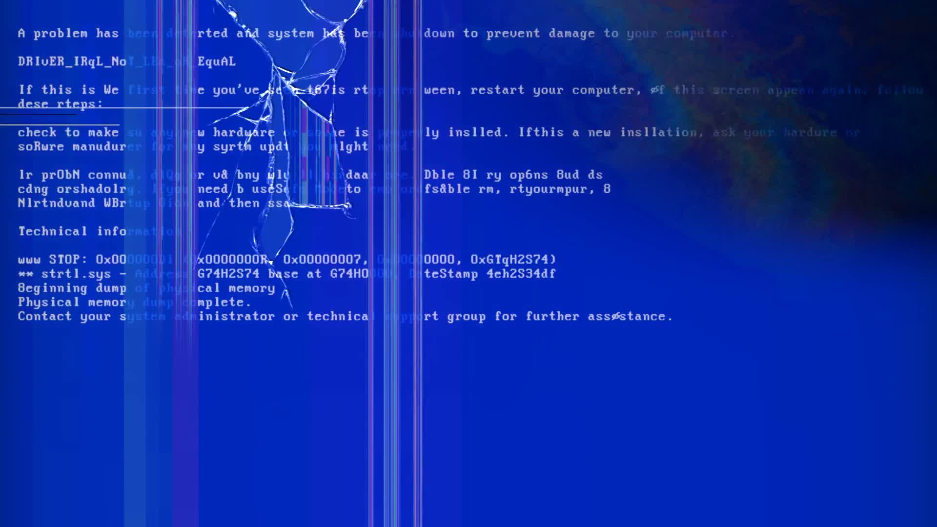 Windows Bsod Crack Live Wallpaper