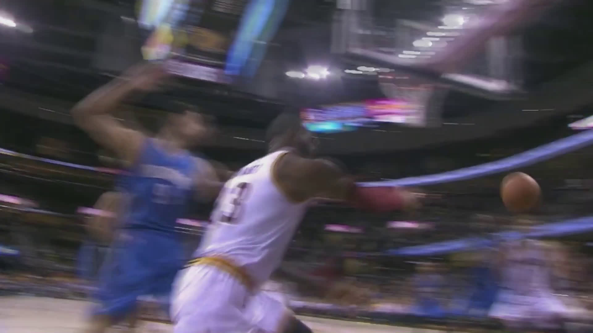 LeBron with the baseline dish