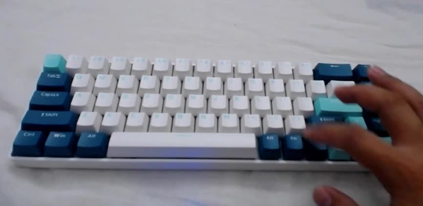 Green and white custom keyboard