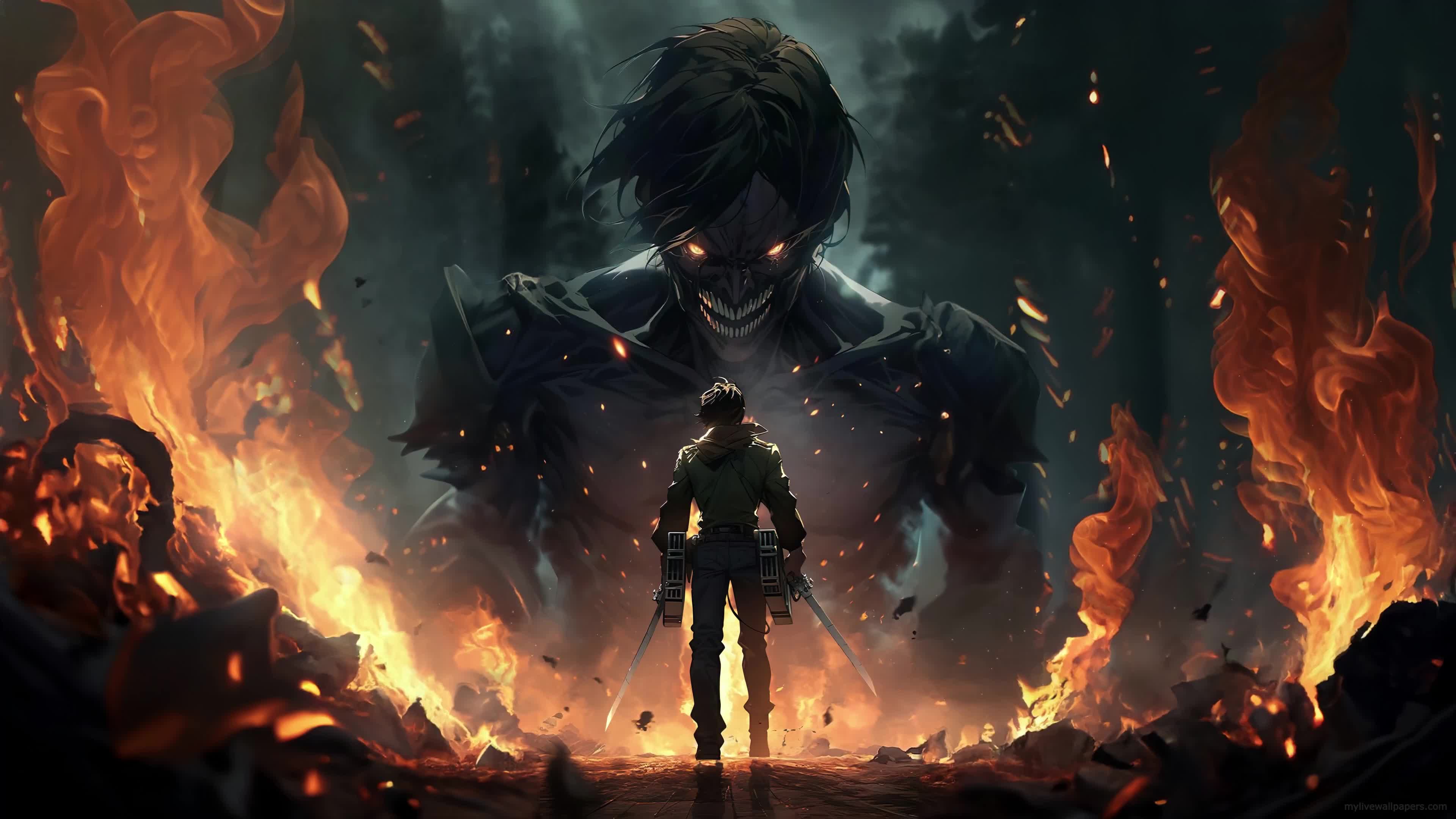 Watch Attack on Titans 4K Live Wallpaper | Streamable