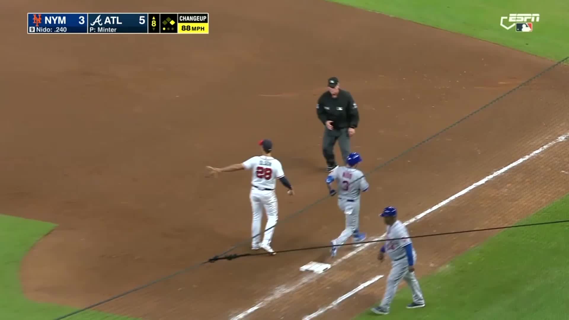 Orlando Arcia and Dansby Swanson turn a nifty double play.