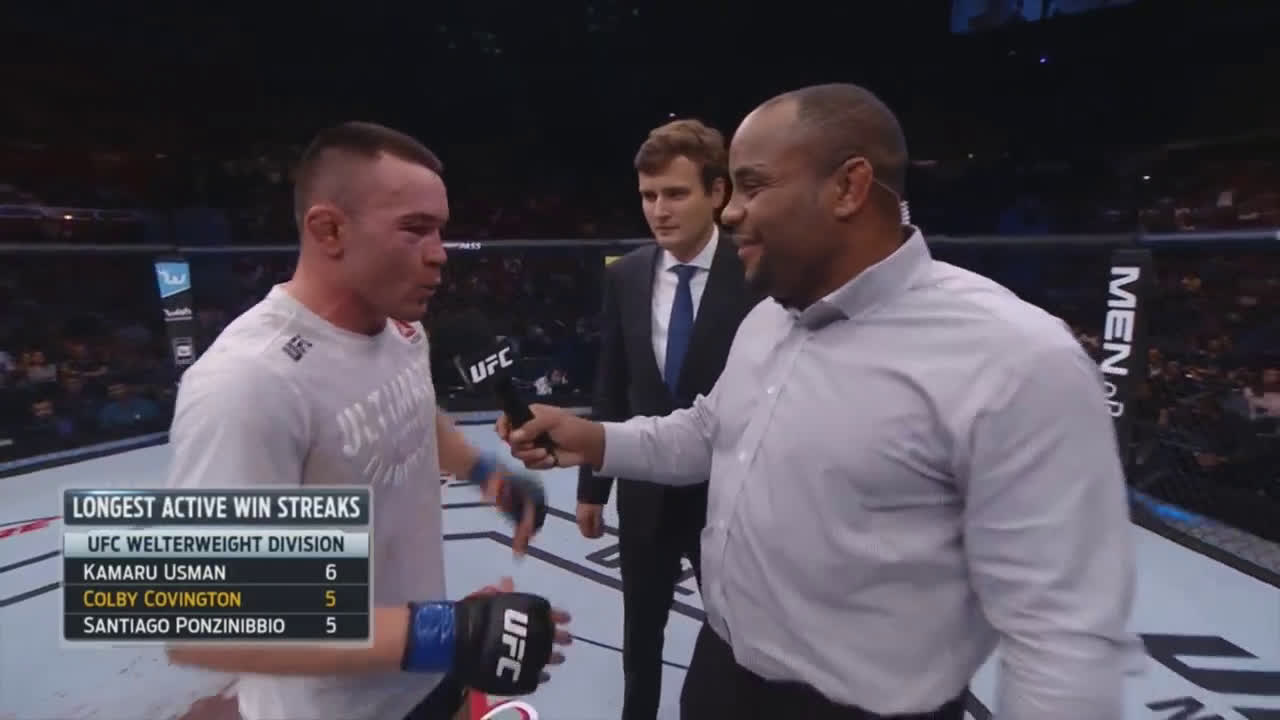 Post-fight interview