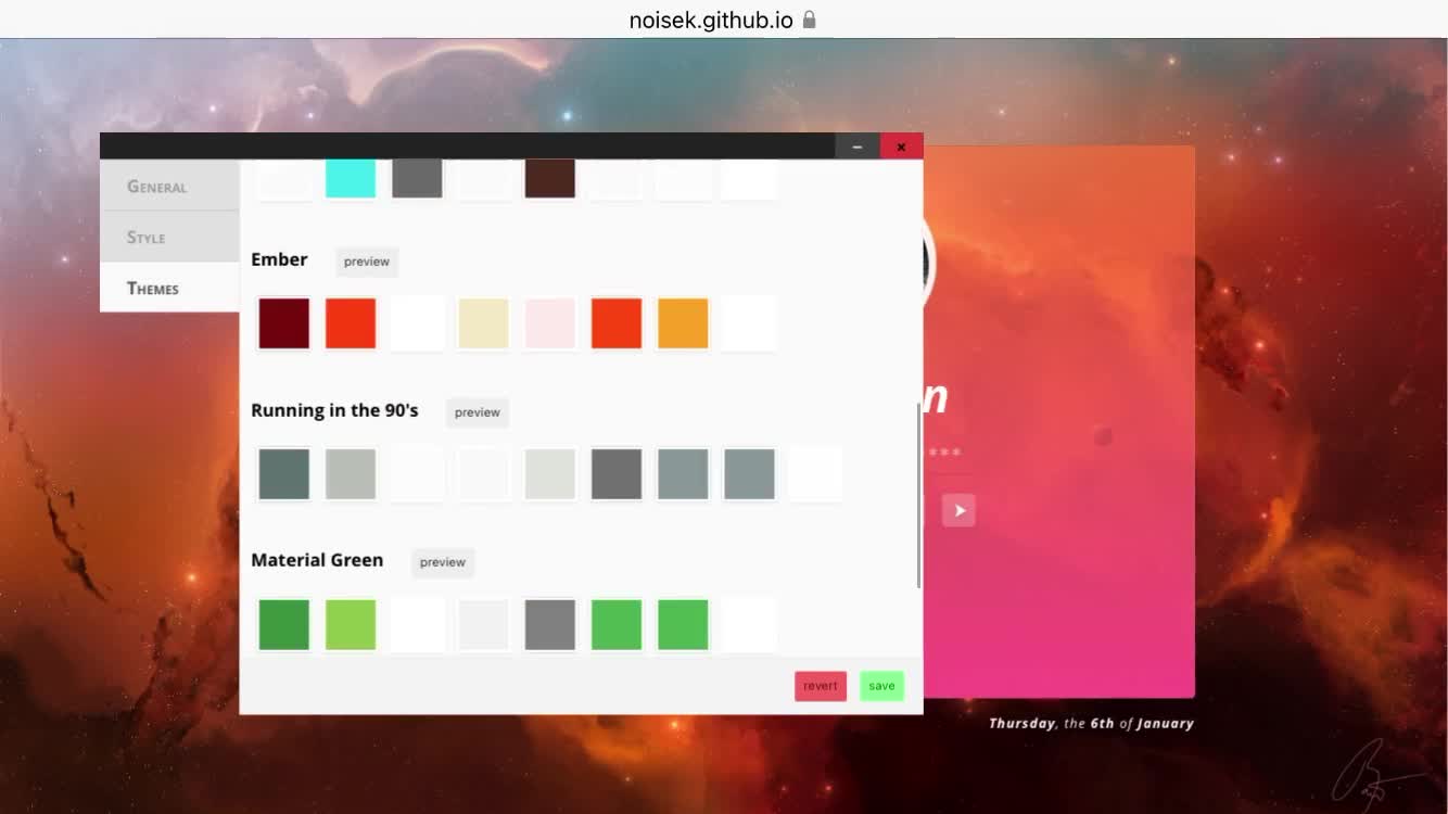 Aether theme (Glass)