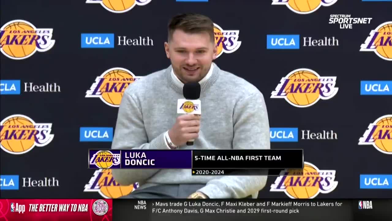 Watch Luka Doncic: "When I got a call, I had to check if it was April 1st. I didn't really ...
