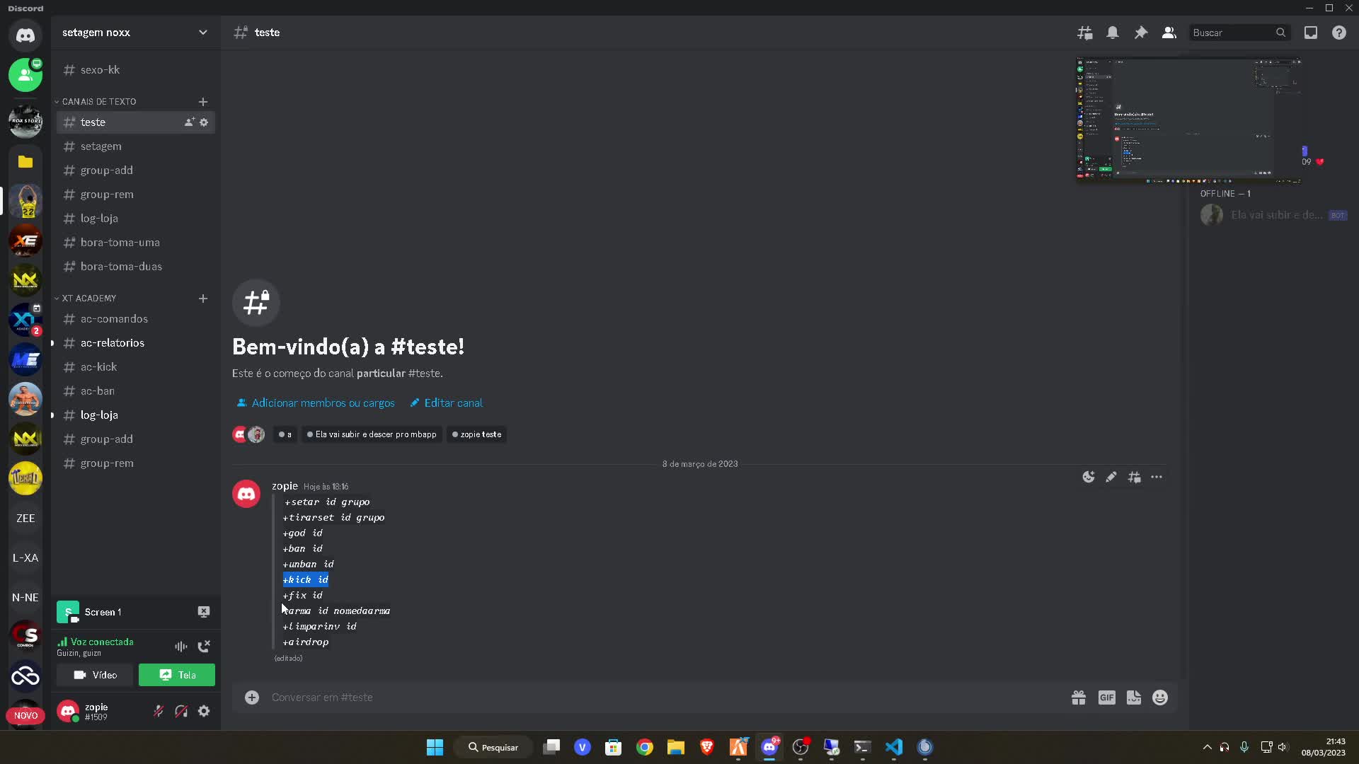 Demonstração BOT FIVEM