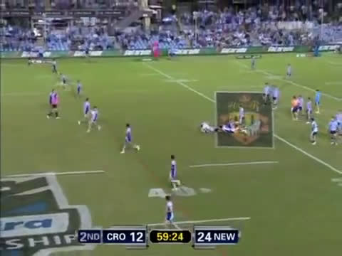 Rugby Player breaks ankle