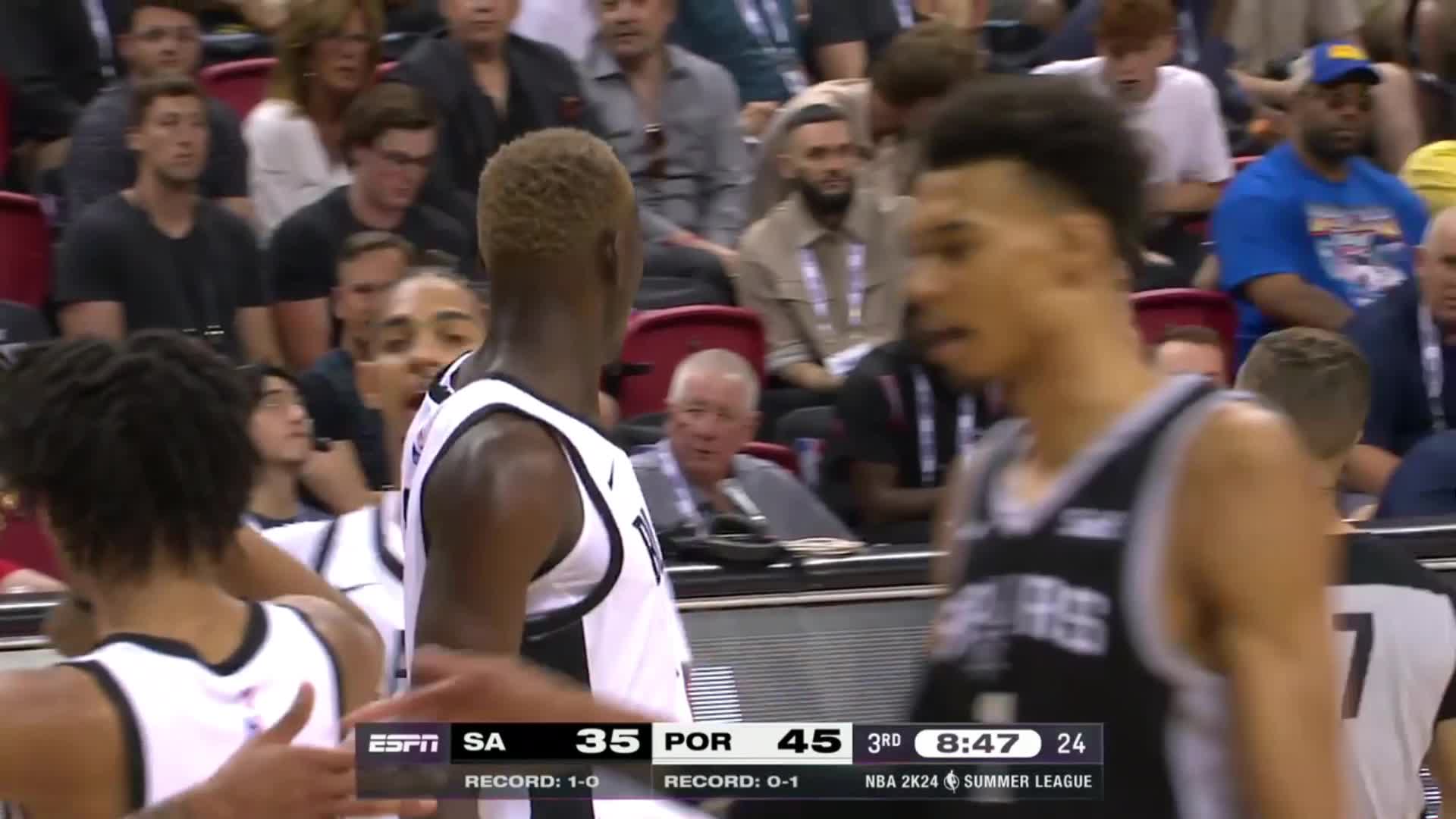 Badji gets the miss and puts it back for the and-1
