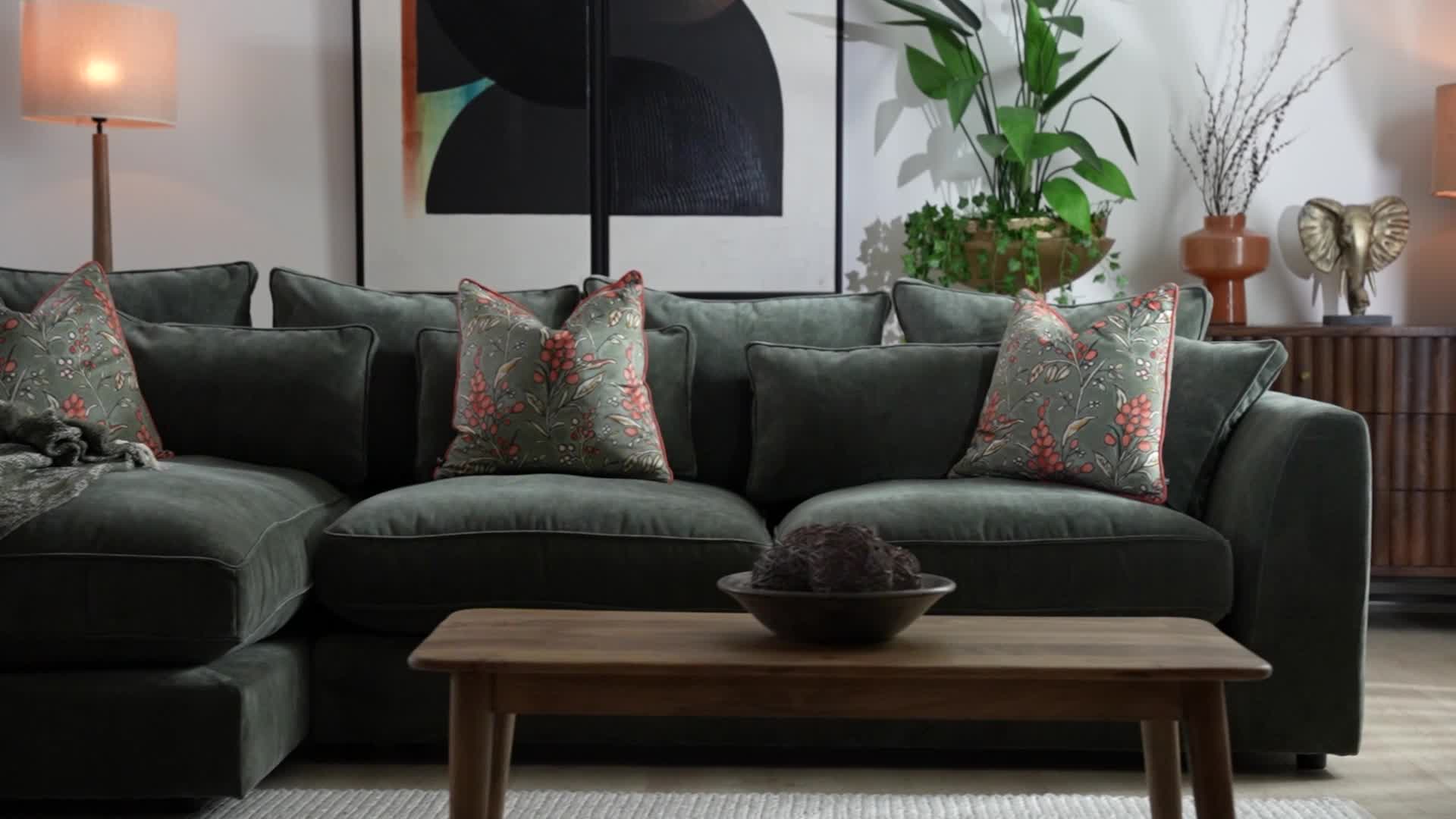 Watch Rochester Sofa Collection Green Velvet Sofa | Streamable