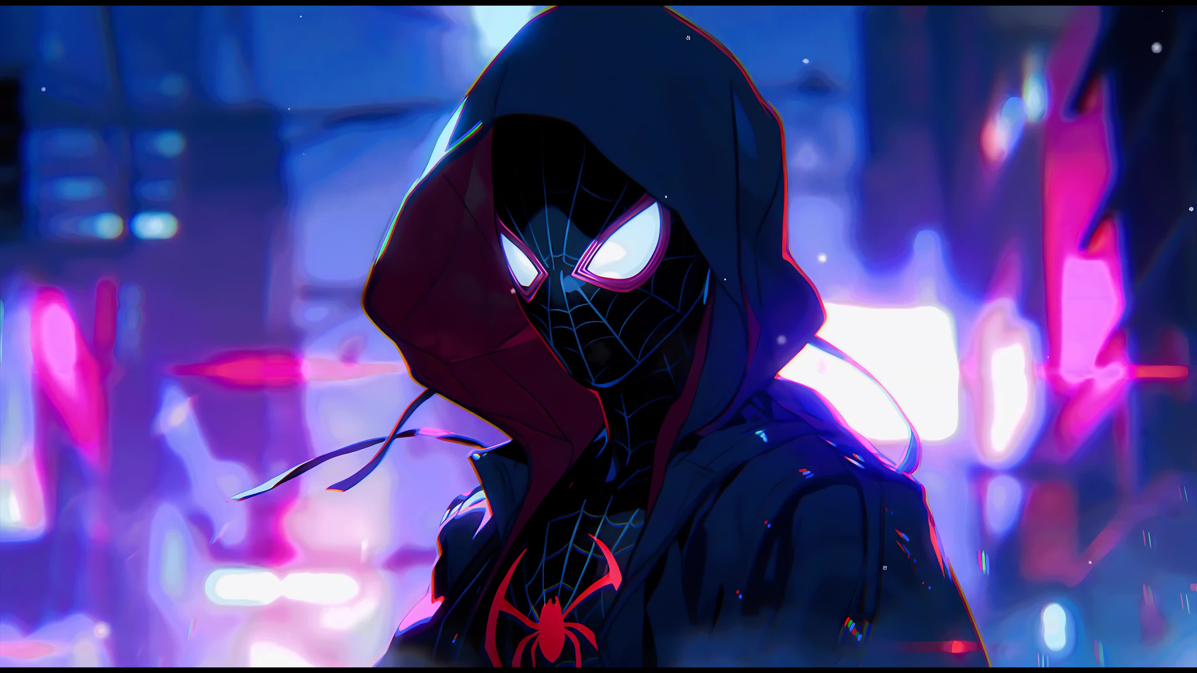 Watch Mile Morales at Night Live Wallpaper | Streamable