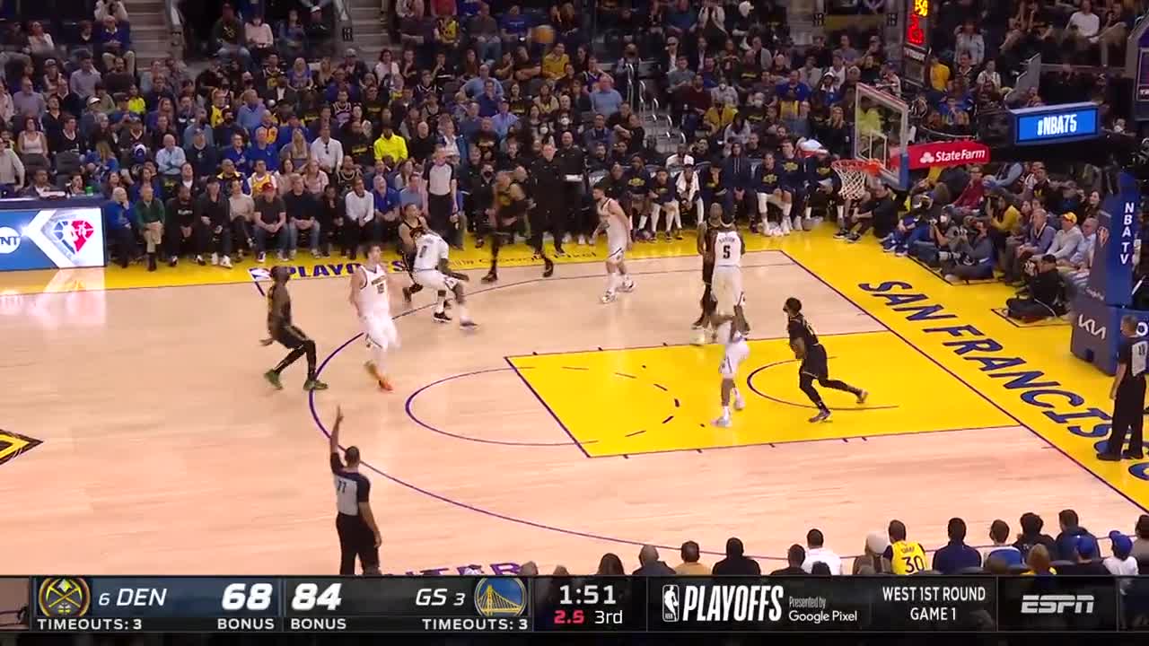 [Highlight] With the shot clock winding down, Draymond lets it fly for ...