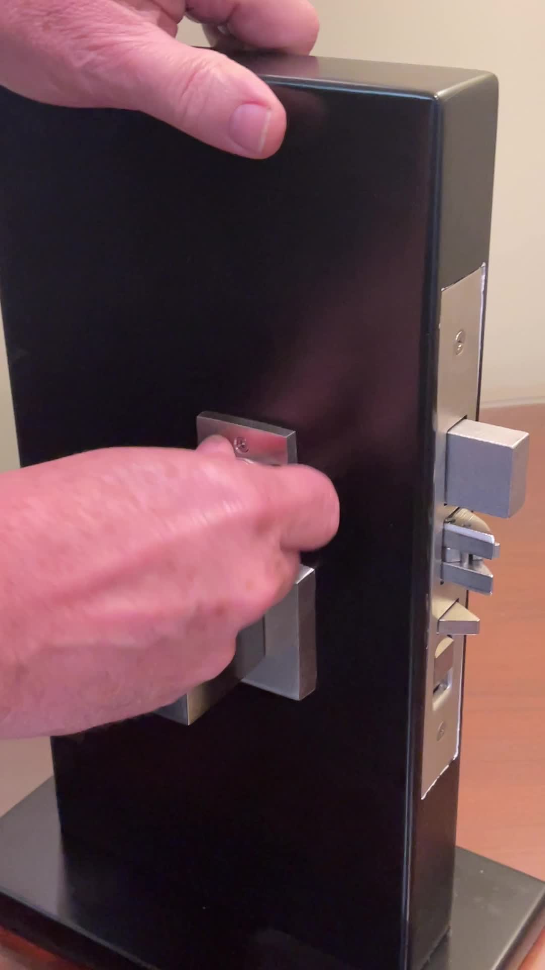 Watch PDQ mortise lock with FR International trim | Streamable