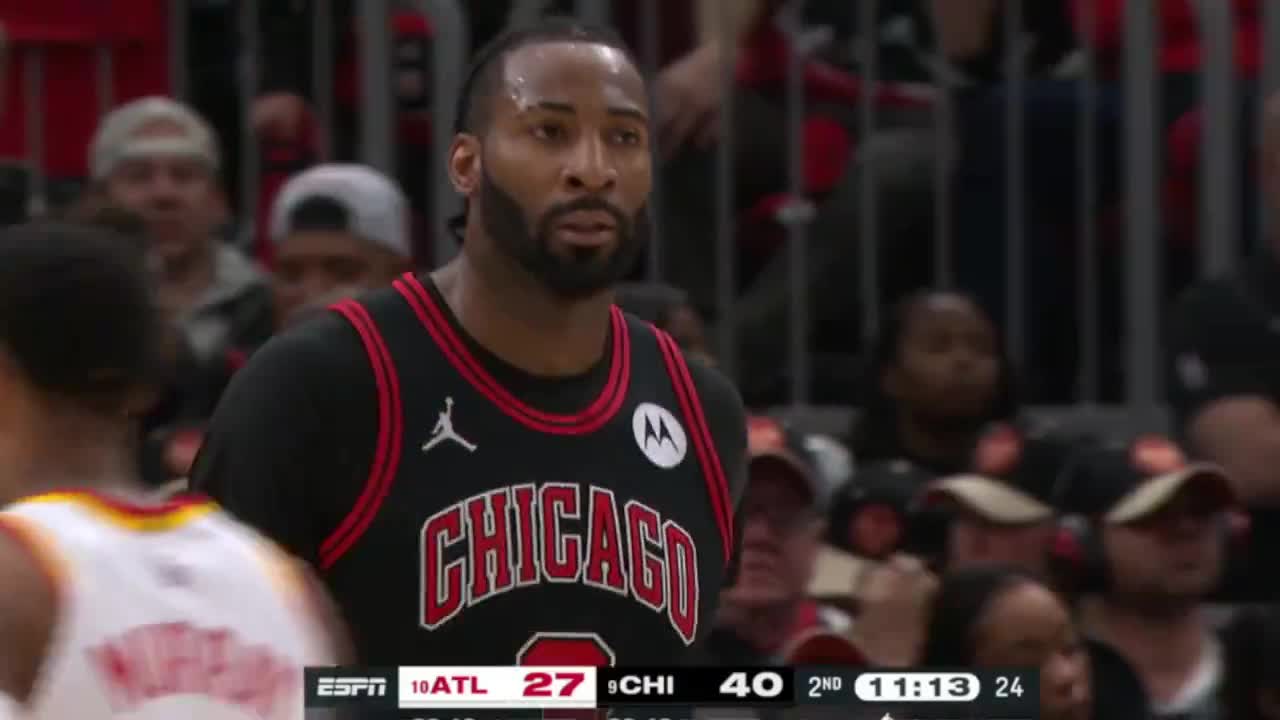 Watch Steph Noh - Drummond trucks Caruso, steps on his foot. AC has to check out of the game ...