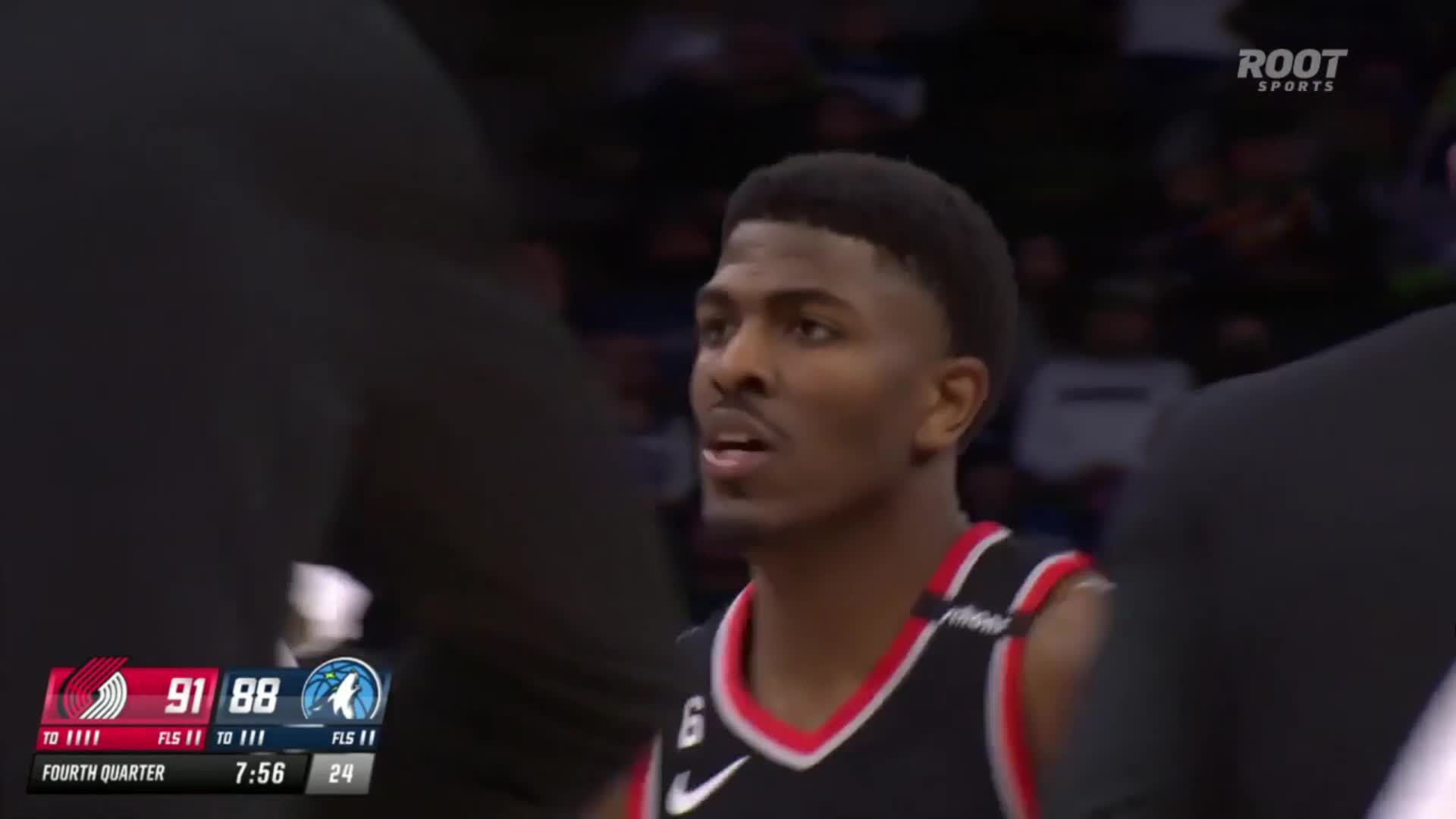 Nate Williams with a three and fastbreak layup to put the Blazers up three