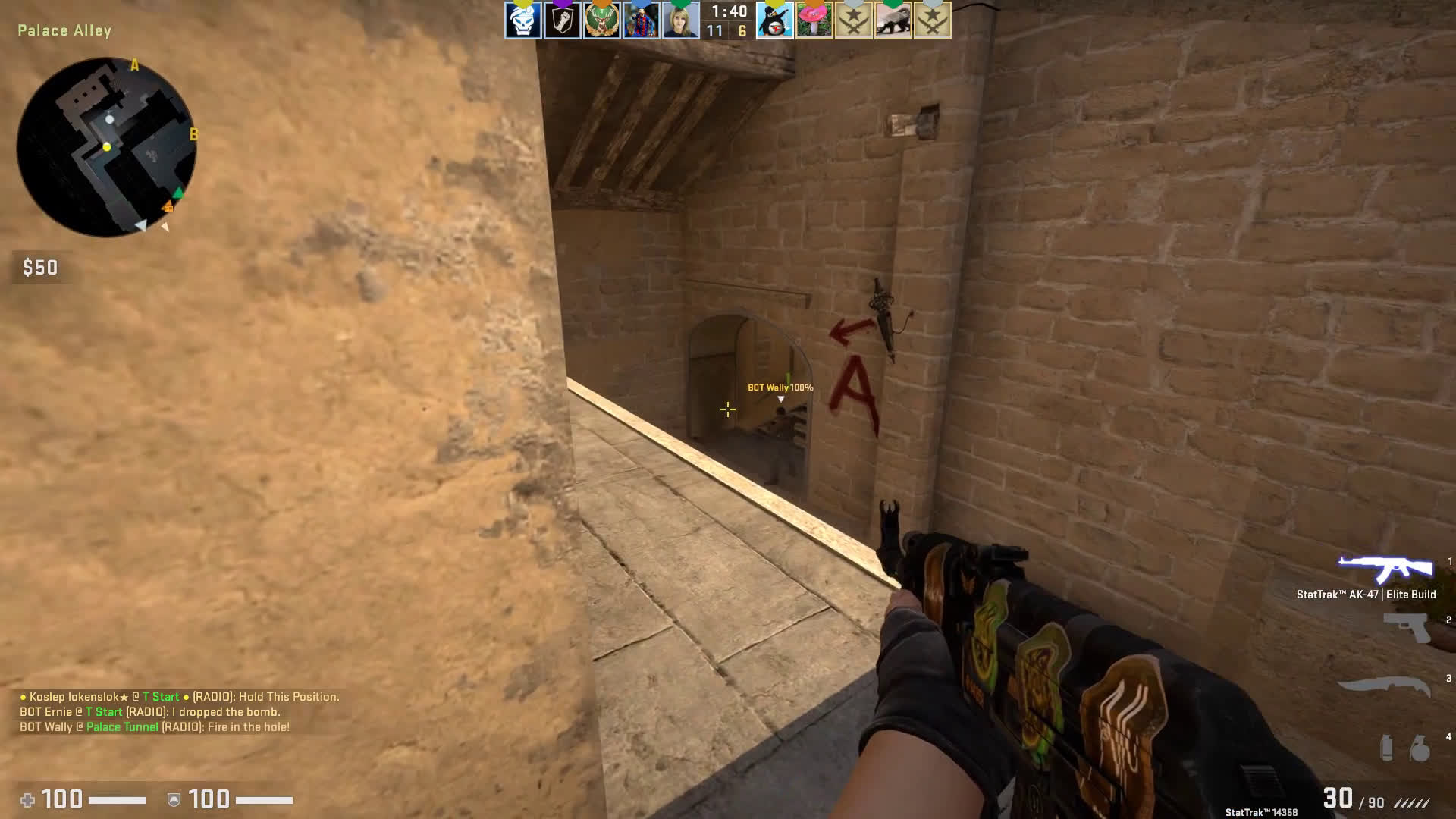 BOT Wally with the cheeky Mirage lineup